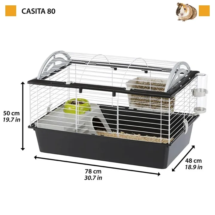 Ferplast Rabbit Cage Casita 80 Rabbit Cage and guinea pig cage, with ...