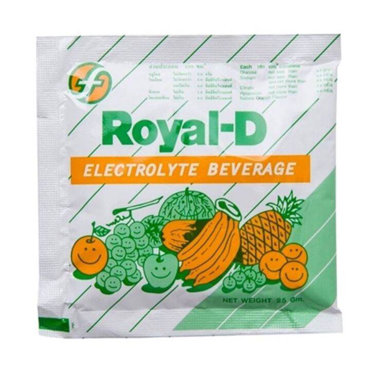 Royal-D รอแยล-ดี เครื่องดื่มเกลือแร่ รสผลไม้รวม 1 ซอง 25 กรัม ทดแทน ...