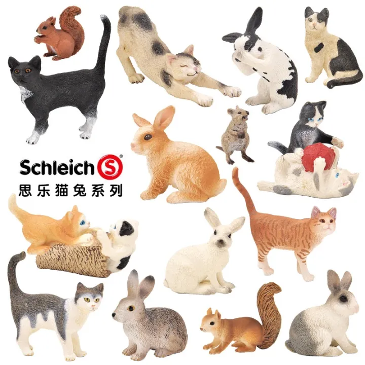 Sile Schleich German Male Cat White Rabbit Wild Rabbit Squirrel ...