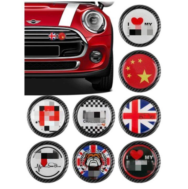 3D Metal Front Grill Emblem Grille Badge Carbon Fiber Pattern Sticker ...