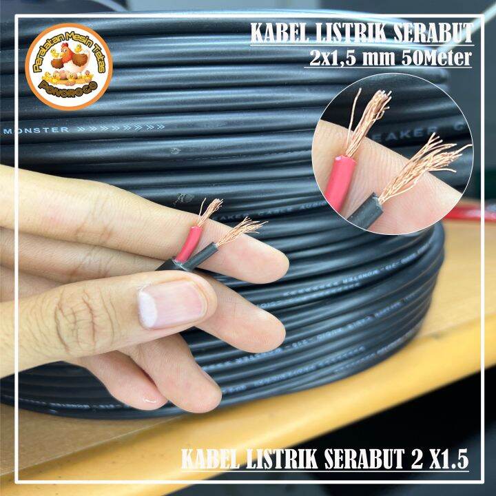 Kabel Listrik 2X1,5 per Meter Hitam TEBAL | Lazada Indonesia
