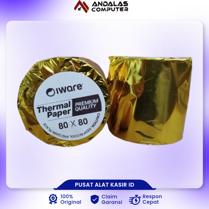 IWARE Kertas Thermal 80X80 Printer thermal roll 80 X 80 mm/Thermal ...