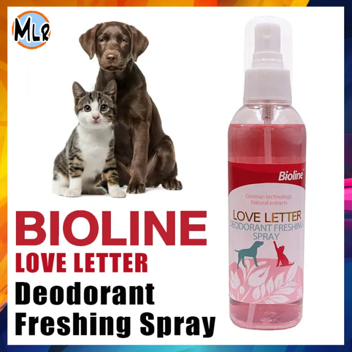 Bioline Deodorant Freshing Spray LOVE LETTER Dog & Cat Perfume ...