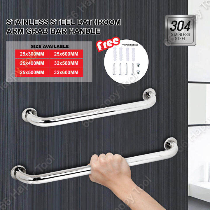 Stainless Steel Bathroom Grab Bar Handle Safety Handrail 30/40/50/60cm ...