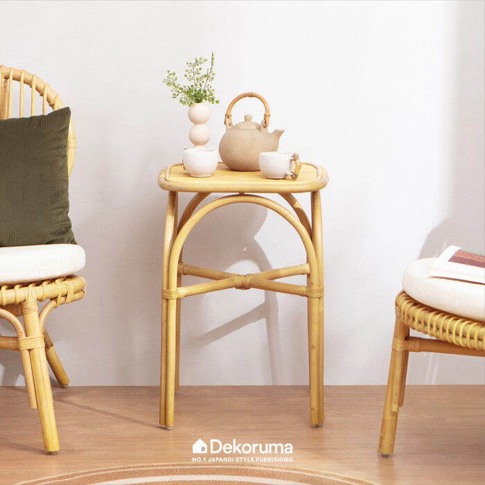 Dekoruma ROTA Meja Tamu Rotan - Side Table Rotan | Lazada Indonesia