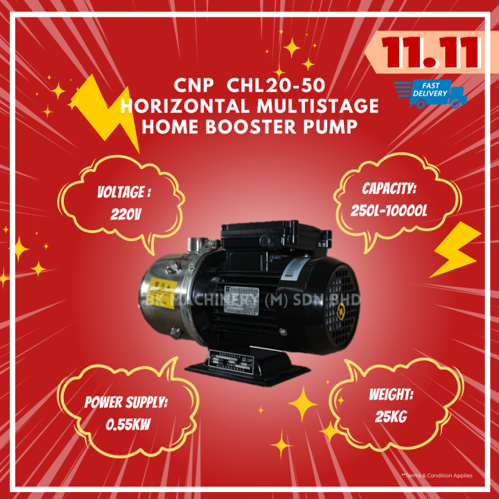 CNP CHL2-50 HORIZONTAL MULTISTAGE HOME BOOSTER PUMP | Lazada