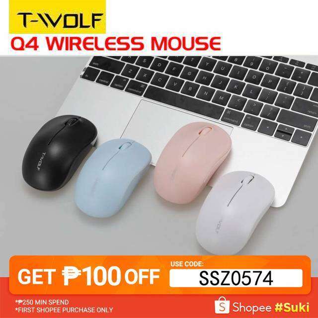 OP- COD T-Wolf Q4 wireless USB mouse Portable Mini Size compact office ...