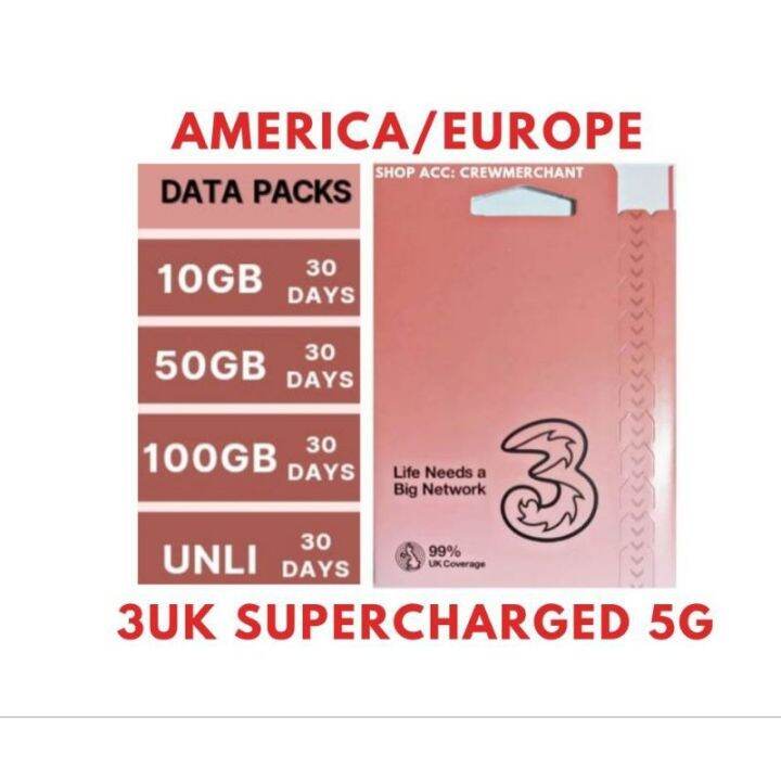 3uk Supercharged 5g for Europe and 72 countries | Lazada PH