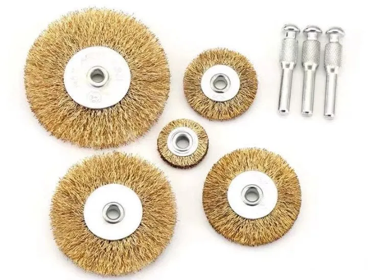 Electric Drill Wire Brush Flat Steel Wire Wheel 5 pcs Set Metal ...