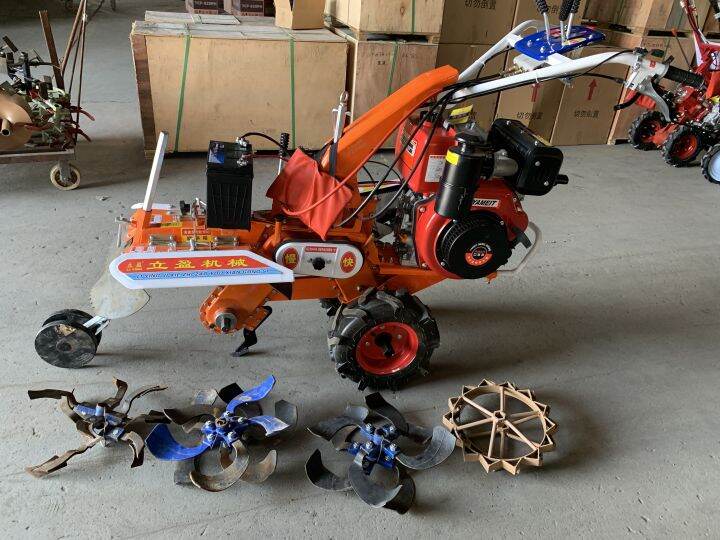 Multifunctional agricultural micro-tiller ditcher deep furrow ridging ...