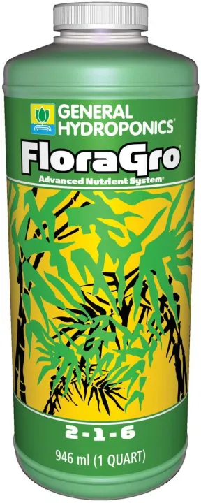 General Hydroponics GH1422 FloraGro 2-1-6, Use With FloraMicro ...