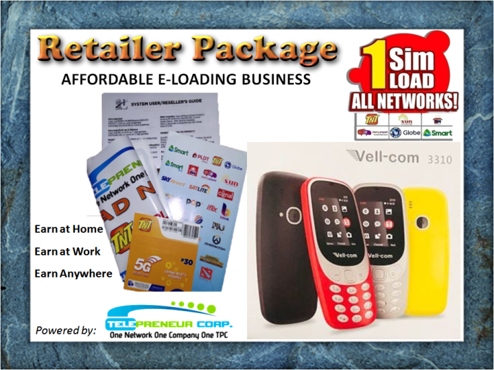 E-LOAD RETAILER KIT with BASIC PHONE, RETAILER SIM (1 SIM LOAD ALL ...