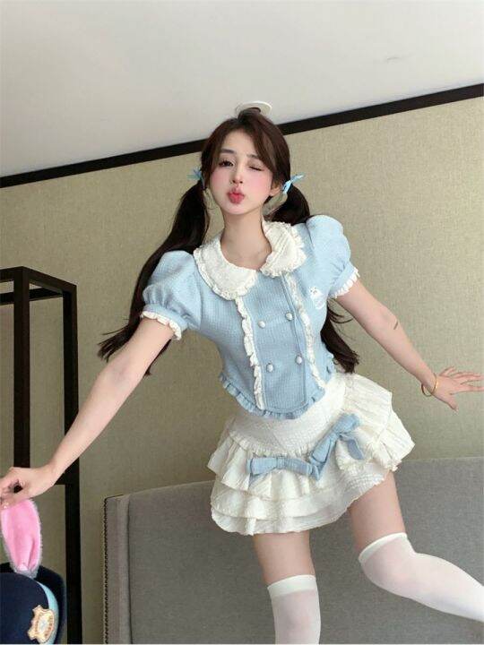 COCONI ชุดชุดเจ้าหญิงผู้หญิง,ใหม่ชุดกระโปรงสองชิ้นเค้กแขนพองหวานแหวววน ...