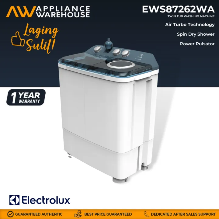 Electrolux EWS87262WA 7kg Washer / 4kg Dryer Twin Tub Washing Machine w ...