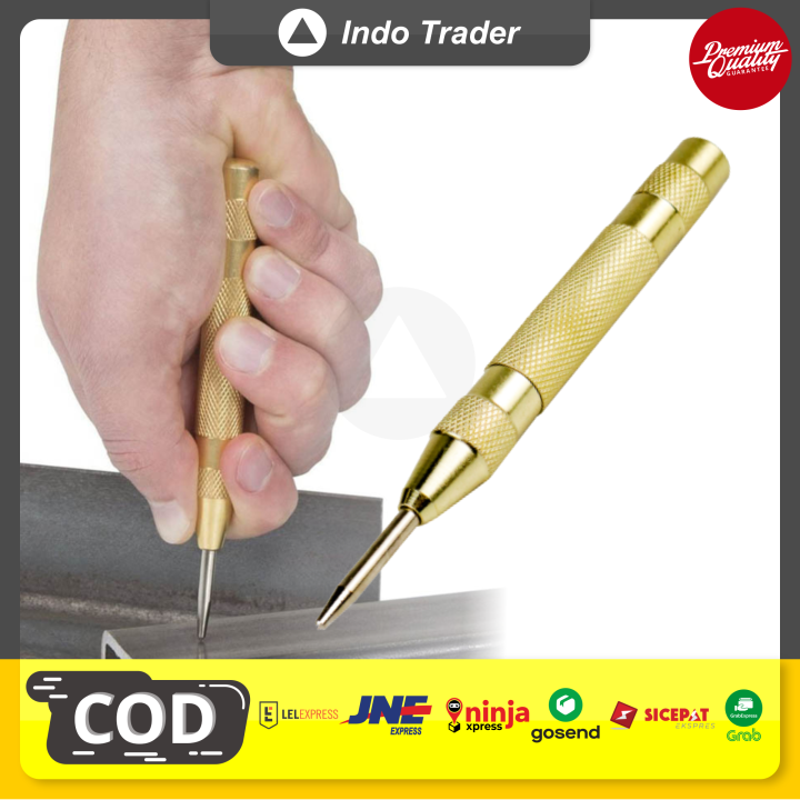 [IndoTrader] Penanda Titik Bor Senter Pen Automatic Center Punch Alat ...
