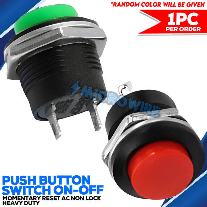 Momentary SPST Push Button Switch AC 125V 6A/250V 3A DS-601 | Lazada PH