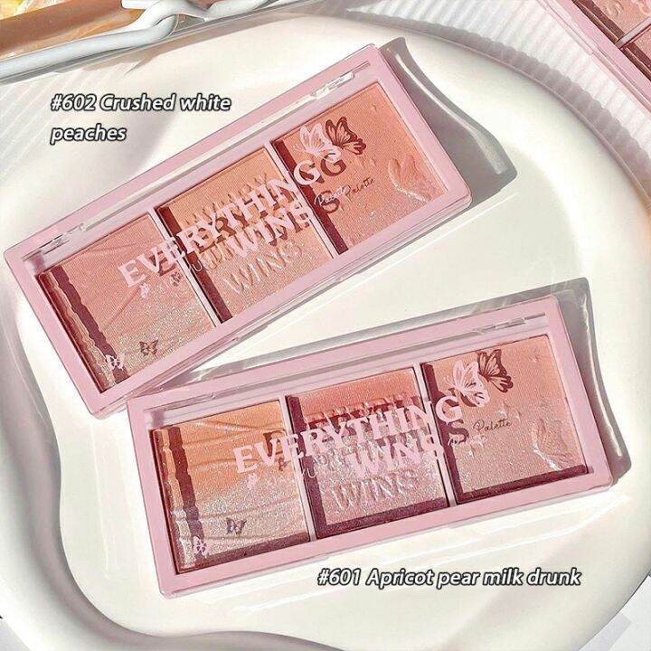 🔥🔥Roman Holiday Tri-color Blush Eyeshadow Palette Natural Pearlescent ...