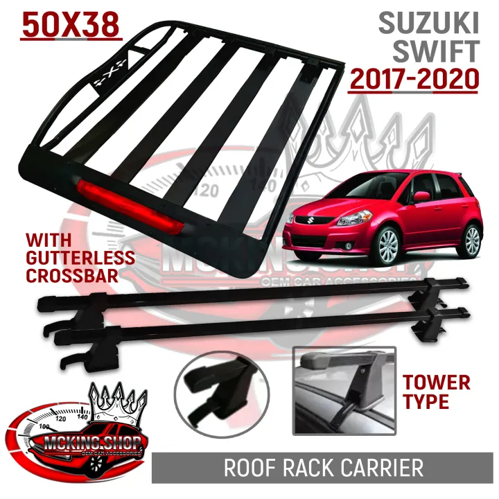 Suzuki Swift 2017-2020 4x4 Aluminum Roof Rack with Red Reflector 50x38 ...