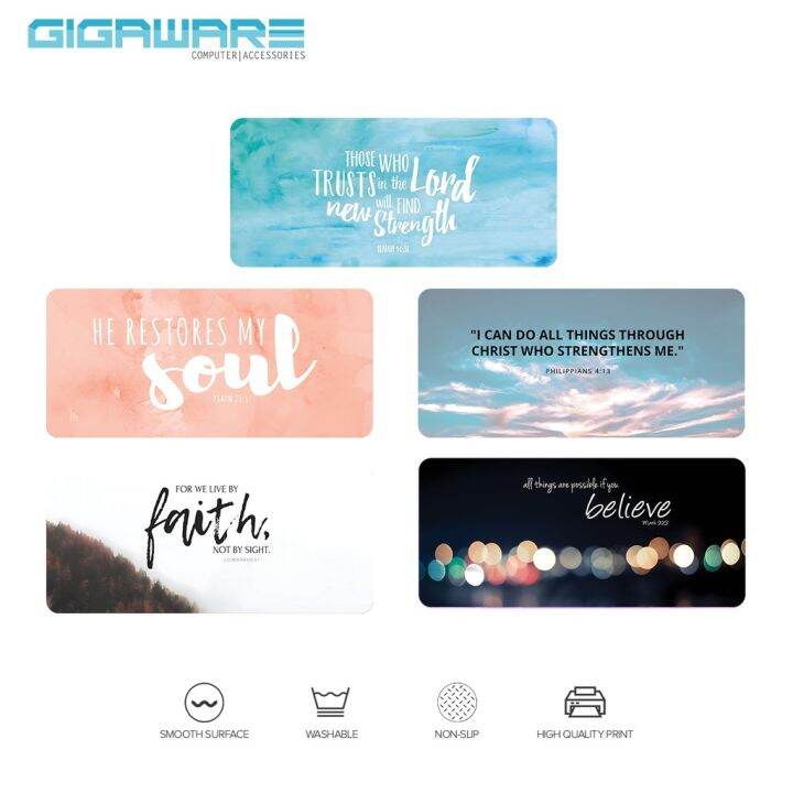 HOT Gigaware Bible Verse Design Extended Mouse Pad Gaming Mousepad ...