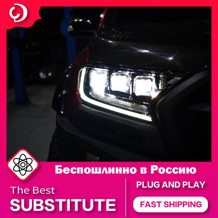 AKD Car Styling Headlights for Ford Ranger Everest 2015-2021 T6 FL T7 ...