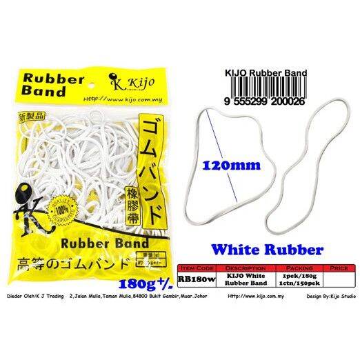 Postman White Rubber Band Extra Big Besar Getah Gelang Putih # ...