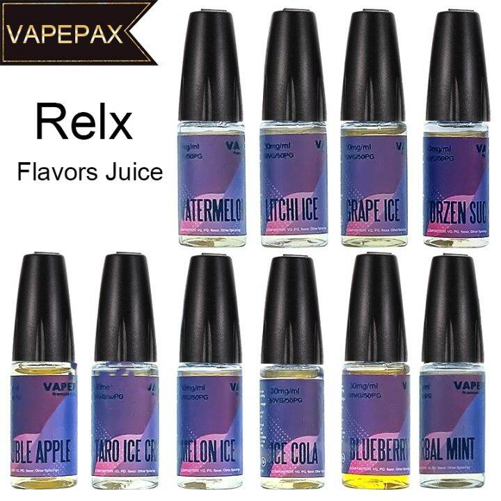 Relx Flavor Nic Salt Vape Ejuice 10ml Refill In Any Cartridge Pods ...