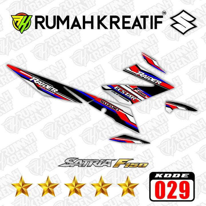 STIKER SATRIA FU 2016-2019 INJEKSI STICKER MOTOR STICKER VARIASI DECAL ...