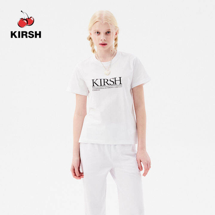 [KIRSH] LOGO WORDING เสื้อยืด | 23SS | เกาหลี | เสื้อยืดลำลอง | Daily ...