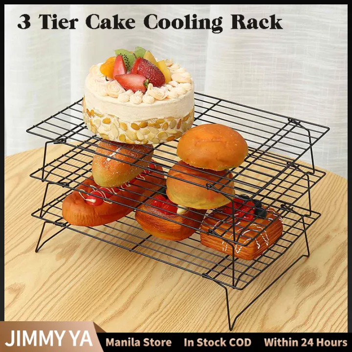 3 Tier Cake Cooling Rack Collapsible Baking Cooling Rack Stainless ...