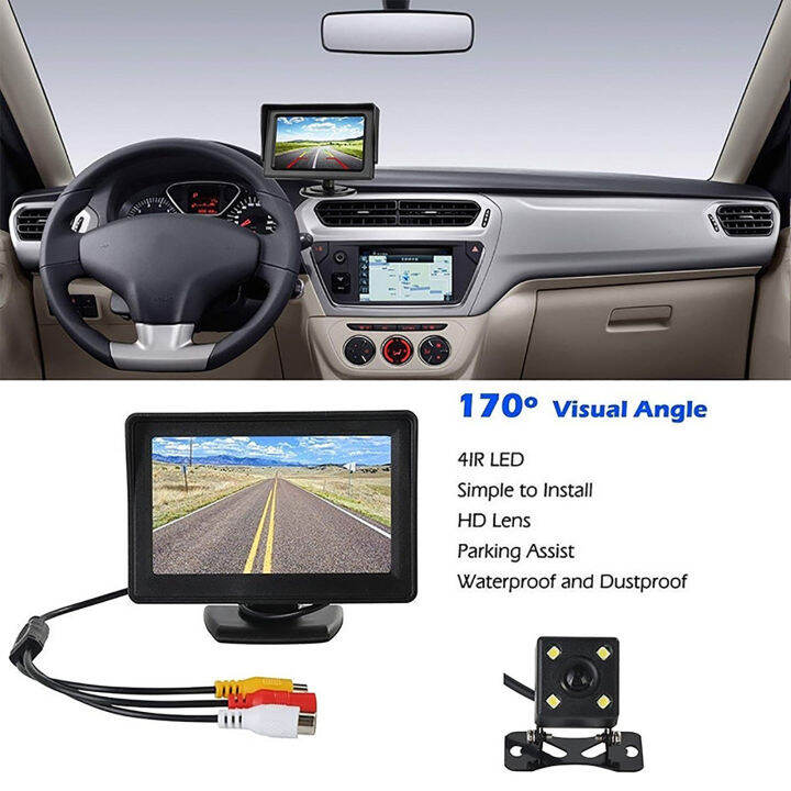 Kalaini Car Rear View camera Kit Car Night Vision car Reversing Camera ...
