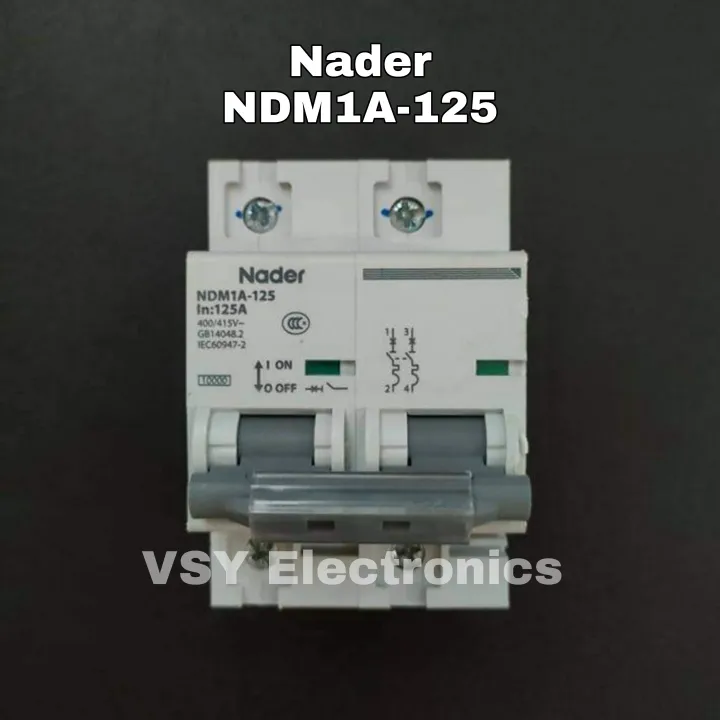 Orig Nader NDM1A-125 125A MCB AC circuit breaker 2 Pole Electrical ...