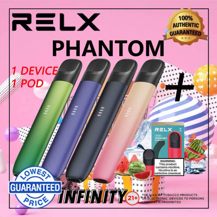 【Legit buy 1 take 1】Rel x/relix/rlex/rellx Infinity/ Phantom (5TH) Device with pod（1 Device &1 ...
