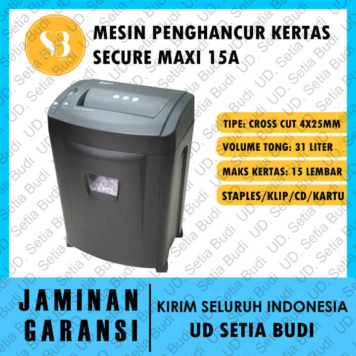 Mesin Penghancur Kertas Secure Maxi 15A | Lazada Indonesia