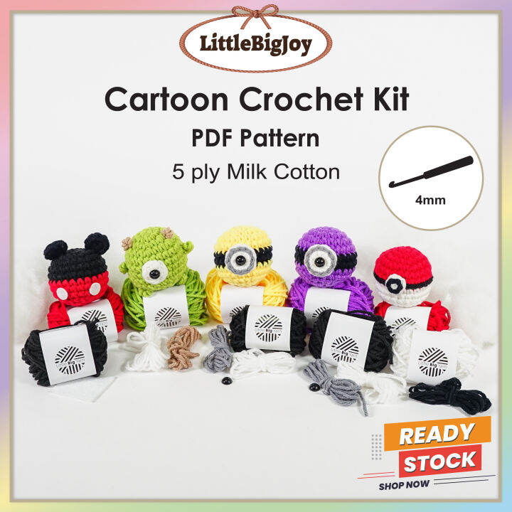 Crochet Amigurumi Characters Cartoon Kit Material Package Dolls ...