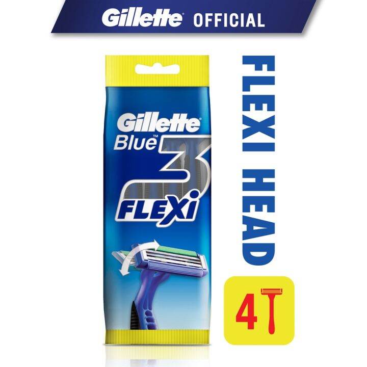 GILLETTE Blue III FLEXI 3+1(4S) | Lazada