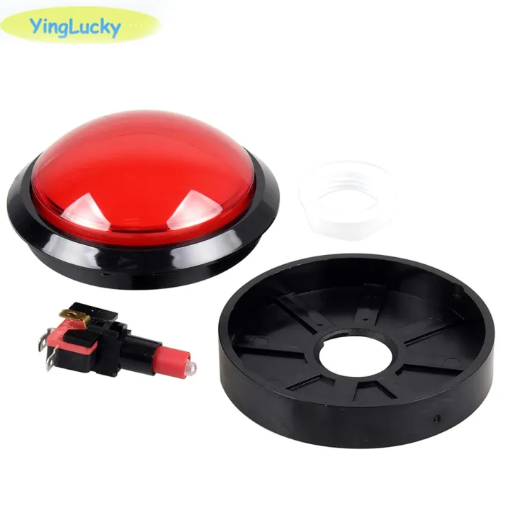1Pcs Big Dome Pushbutton 100Mm Illuminated Arcade Push Buttons Led 12V Power Button Switch Push ...
