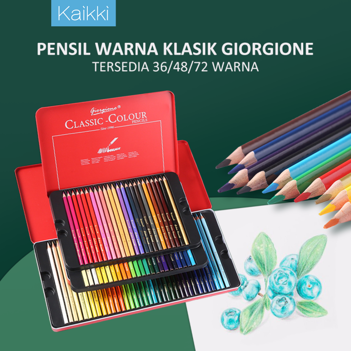 36/72 Warna Pensil Warna Berbasis Minyak Set Pensil Gambar Segitiga ...