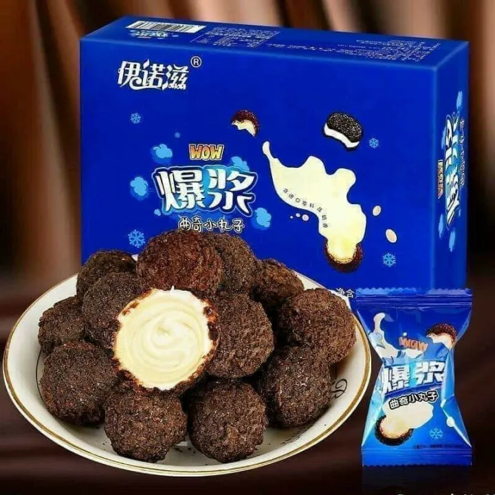 Bánh Socola Oreo Nhân Sữa tan chảy 3 lớp hộp 208g bên ngoài phủ oreo ...