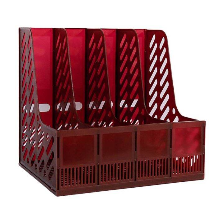 Desk Magazine Storage Holder 4 Sections Frames PP File Divers Document ...