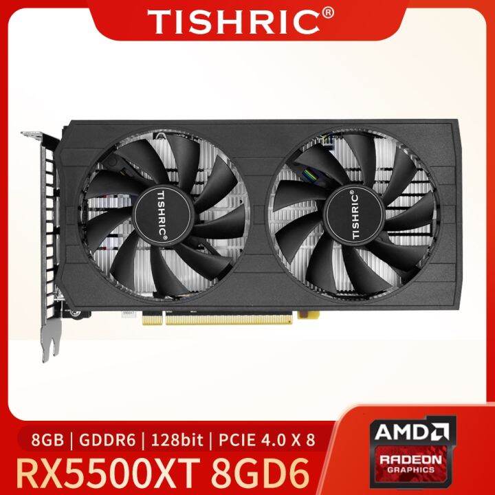 RX5500XT Titric 8GB 128Bit การ์ดจอ GDDR6ใช้ได้กับ AMD Radeon RX 5500 ...