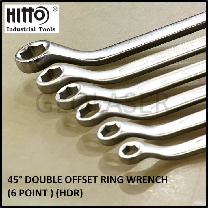 Hitto 45° 6-Point CRV Double Offset Ring Wrench | Lazada