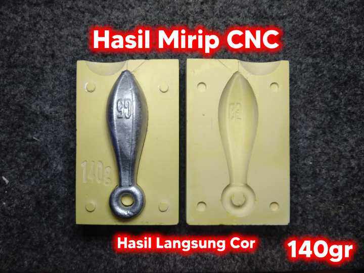 Moulding Cetakan Bandul Timah Pemberat Pancing Model Roket G5 140g ...