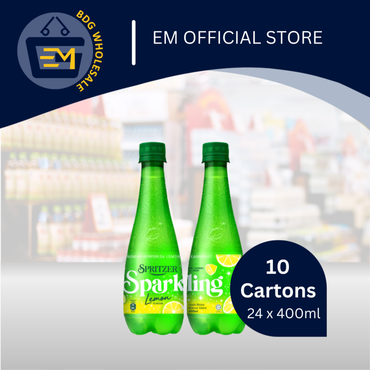 Spritzer Sparkling Mineral ‎Water‎ Lemon‎ 24‎x‎400‎ml | Lazada