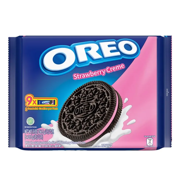 Oreo Strawberry Sandwich Cookies Multipack 27.6g x 9 | Lazada PH