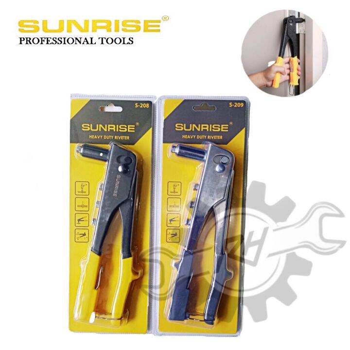 SUNRISE Hand Riviter Heavy duty Stainless Silver & Black/Handriviter ...