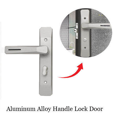DOORLOCK(GREY) Aluminium Bathroom lock set no key Indoor Door Lock set ...