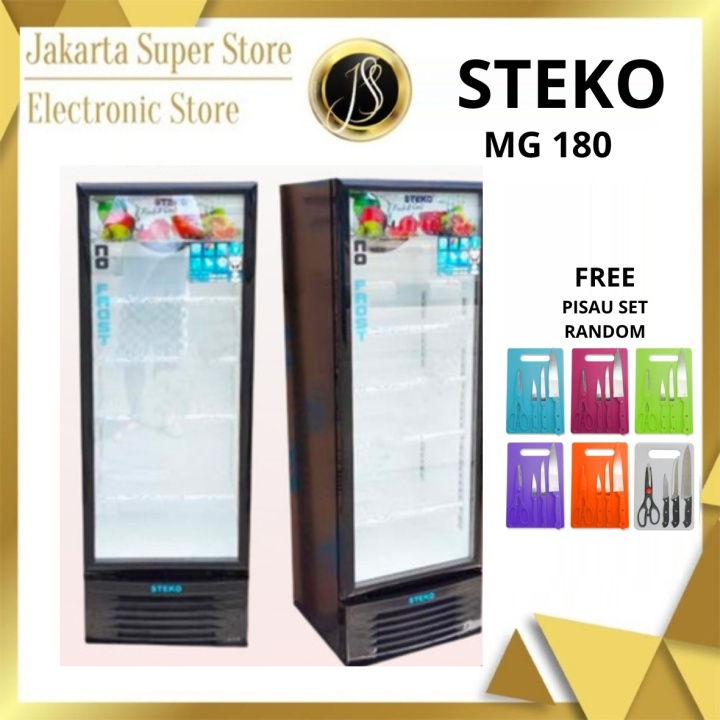 SHOWCASE STEKO MG 180 / COOLER 3 RAK LOW WATT NO FROST | Lazada Indonesia