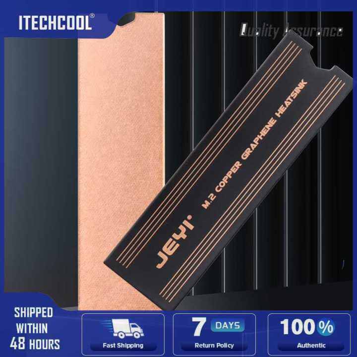 JEYI SSD M2 CG ฮีทซิงค์หม้อน้ำทองแดงกราฟีน2ชั้น SSD ฮีทซิงค์2ชิ้นมีสาร ...