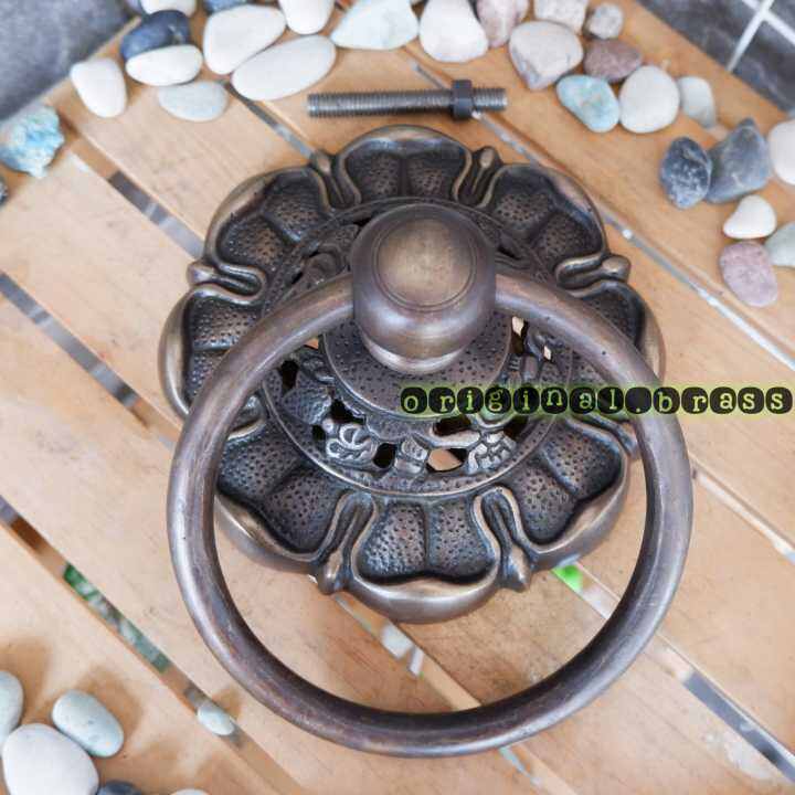HANDLE KUNINGAN DIAMETER 17cm HANDLE GEBYOK ANTIK HANDLE PINTU GERBANG HANDLE PINTU PAGAR ...