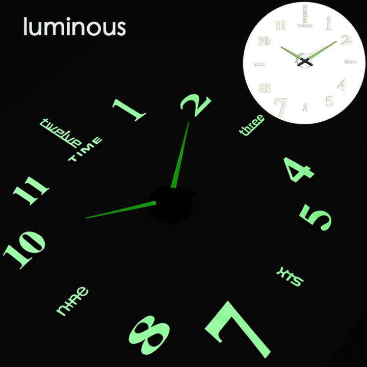 Jam Dinding Digital Tembok Murah Ukuran Jumbo 80 - 130 cm Menyala Dalam ...